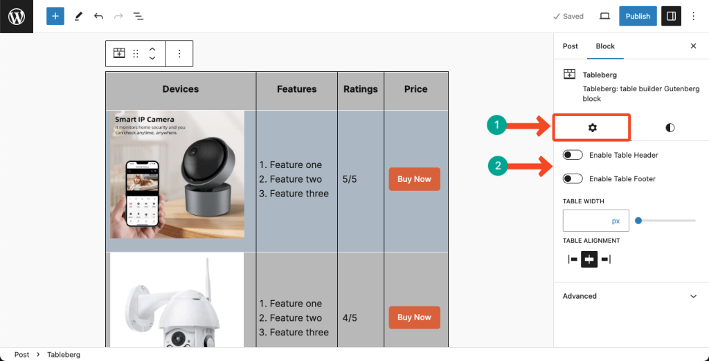 How to Change Table Background Color in WordPress