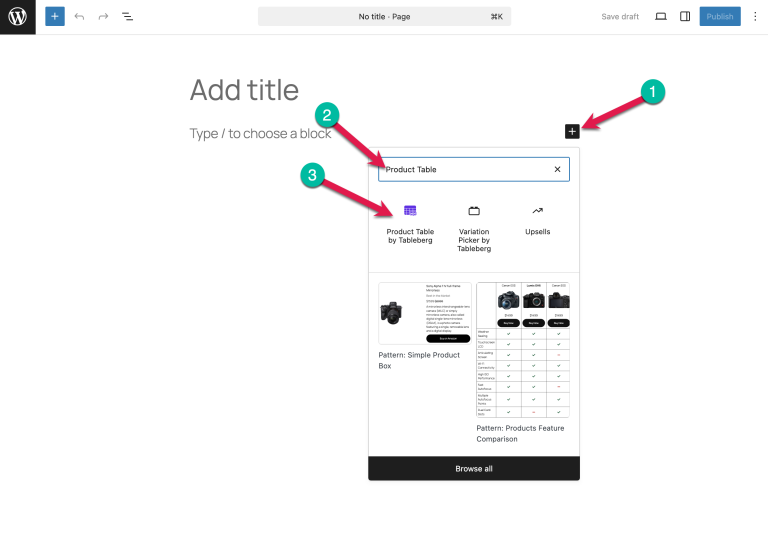 How to Use the Product Table by Tableberg Block Tableberg