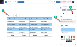 How to Change Table Background Color in WordPress