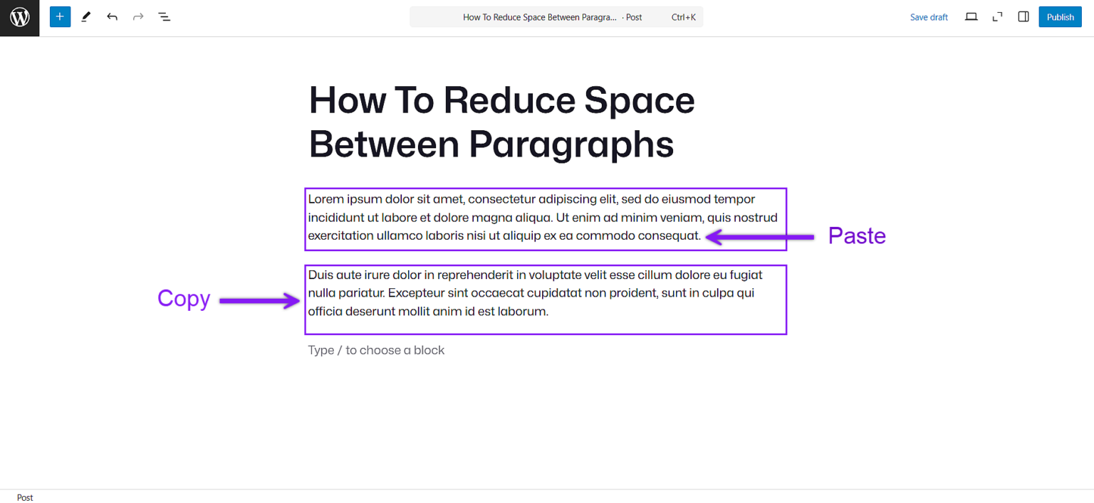 How To Reduce Space Between Paragraphs In WordPress