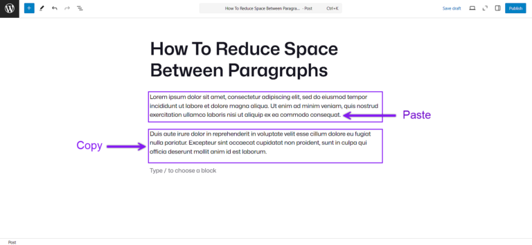 How To Reduce Space Between Paragraphs In WordPress