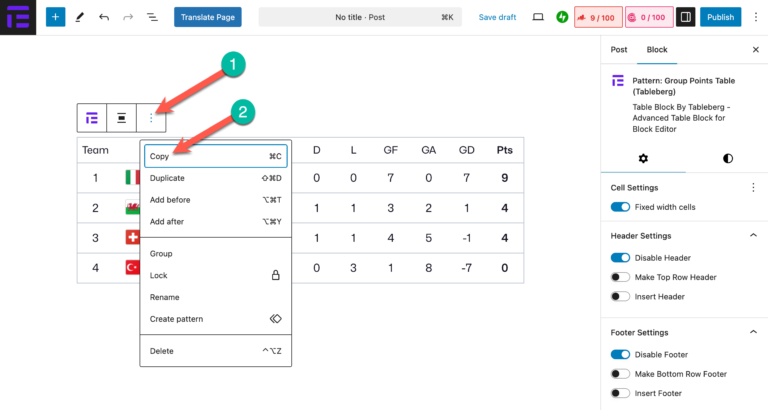 How to Copy a Table - Tableberg