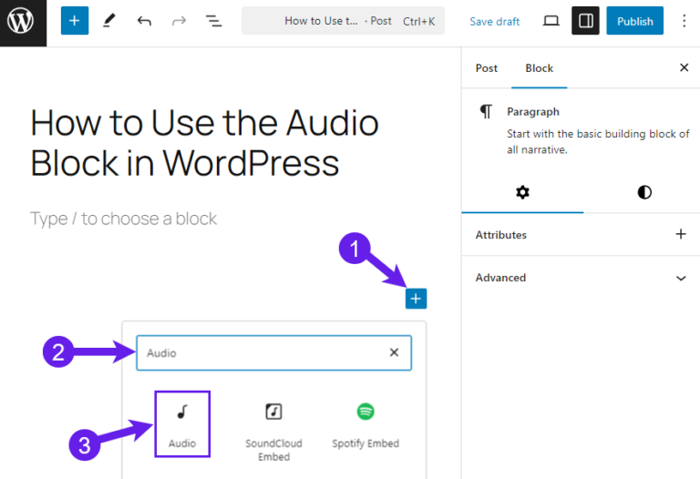 How to Use the Audio Block in WordPress in 3 Simple Steps
