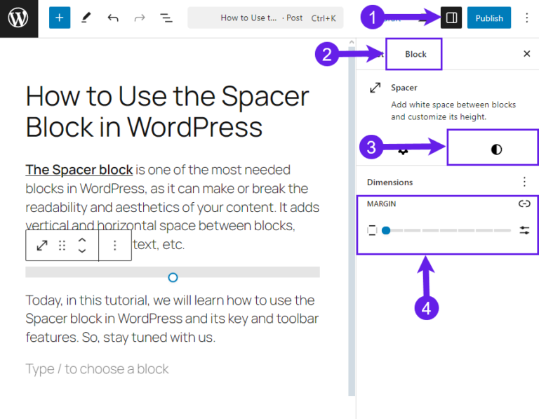 How to Use the Spacer Block in WordPress in 2 Easy Steps