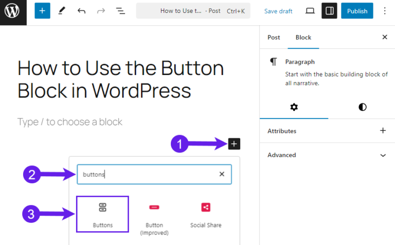 Buttons Block - How to Use & Overview