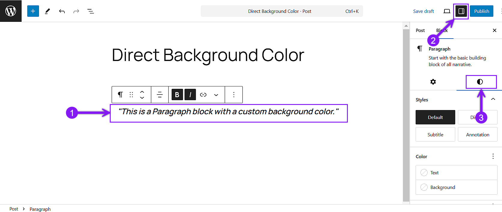 How to Change the Background Color of a Block in WordPress