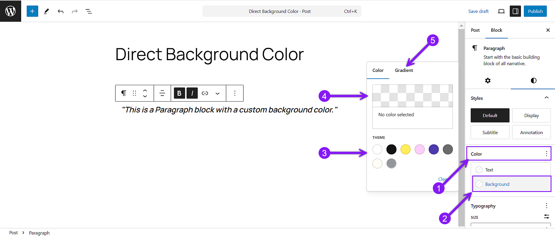 How to Change the Background Color of a Block in WordPress