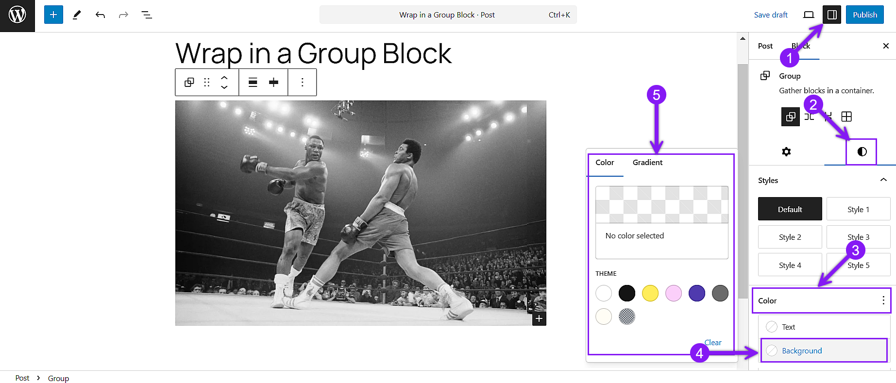 How to Change the Background Color of a Block in WordPress